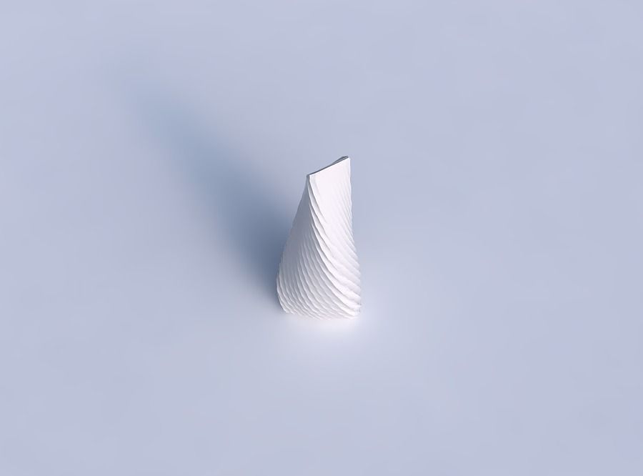 Vase twist puffy tipped triangle with twisted diagonal grid p... 3D ...