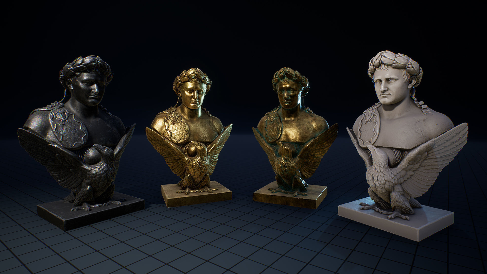 3D model Statues set 01 VR / AR / low-poly | CGTrader