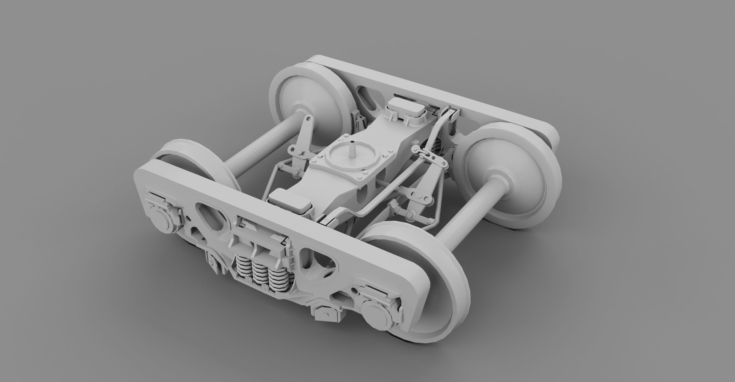 Bogie of railway freight train 3D model rigged | CGTrader