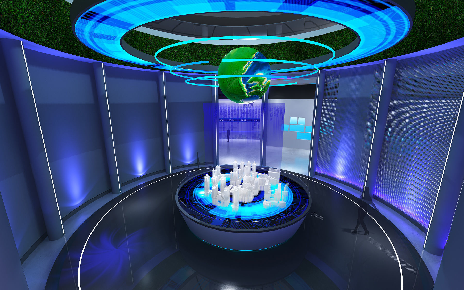 Science and technology enterprise exhibition hall design 3D model ...