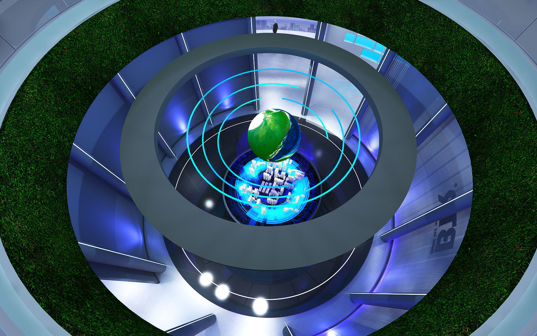 Science and technology enterprise exhibition hall design 3D model ...