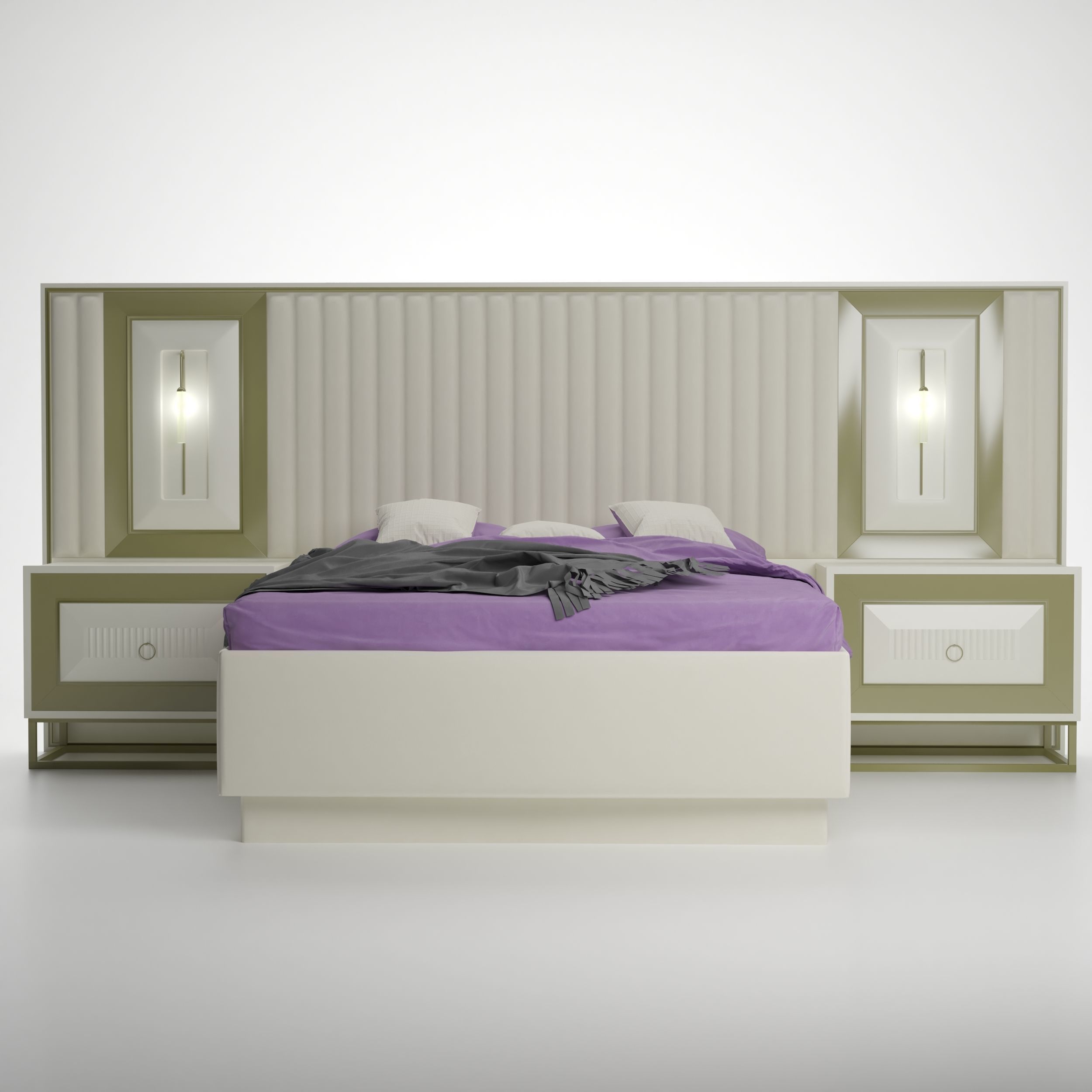 Realistic Sofia Modern Bed ready for rendering 3D model | CGTrader