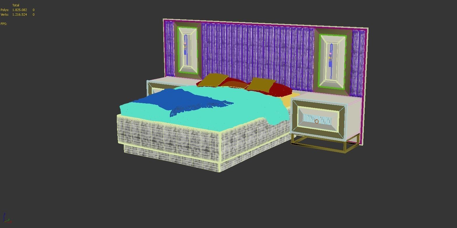 Realistic Sofia Modern Bed ready for rendering 3D model | CGTrader