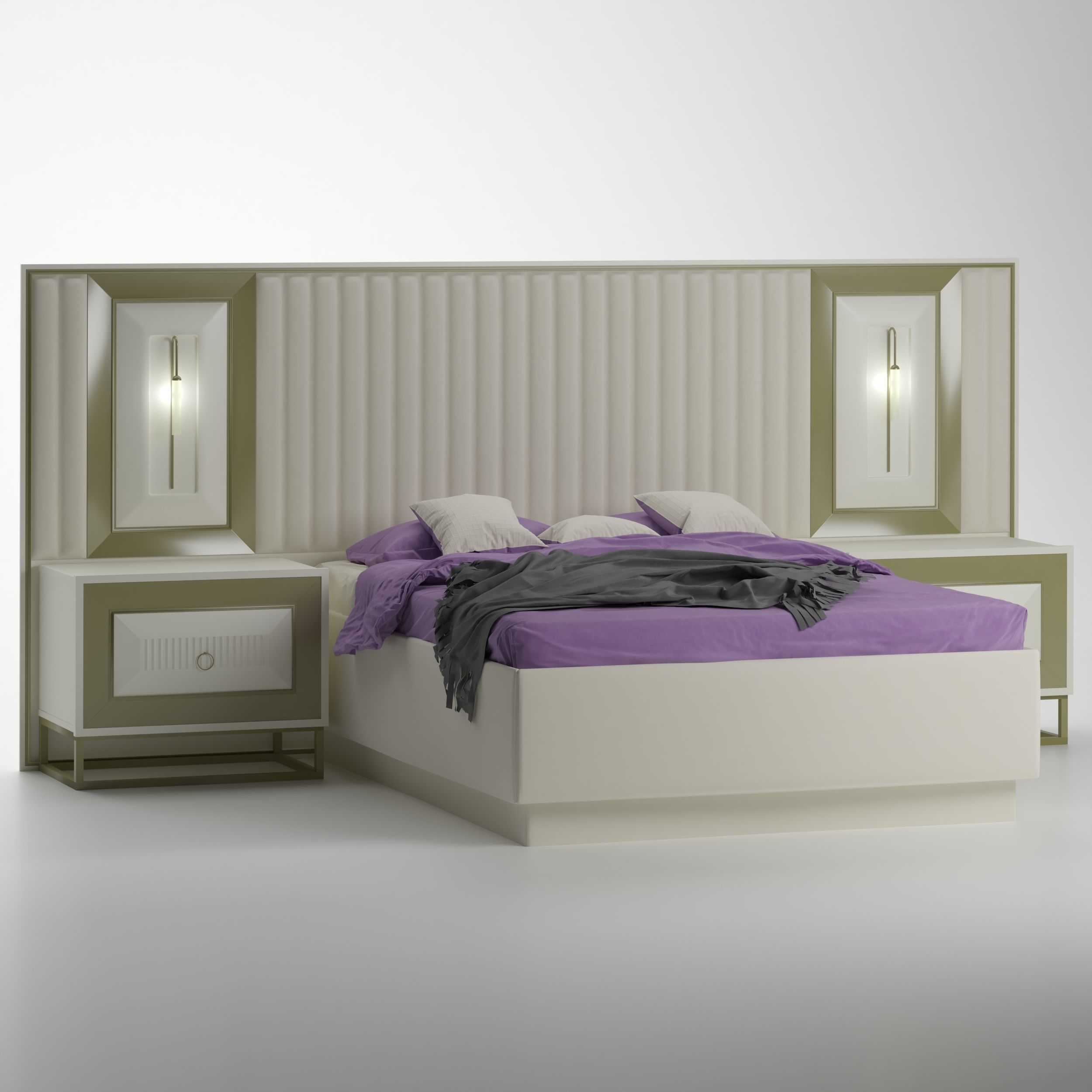 Realistic Sofia Modern Bed ready for rendering 3D model | CGTrader