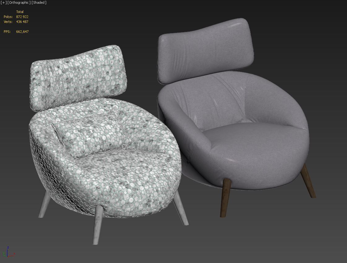 Natuzzi Luna armchair 3D model | CGTrader