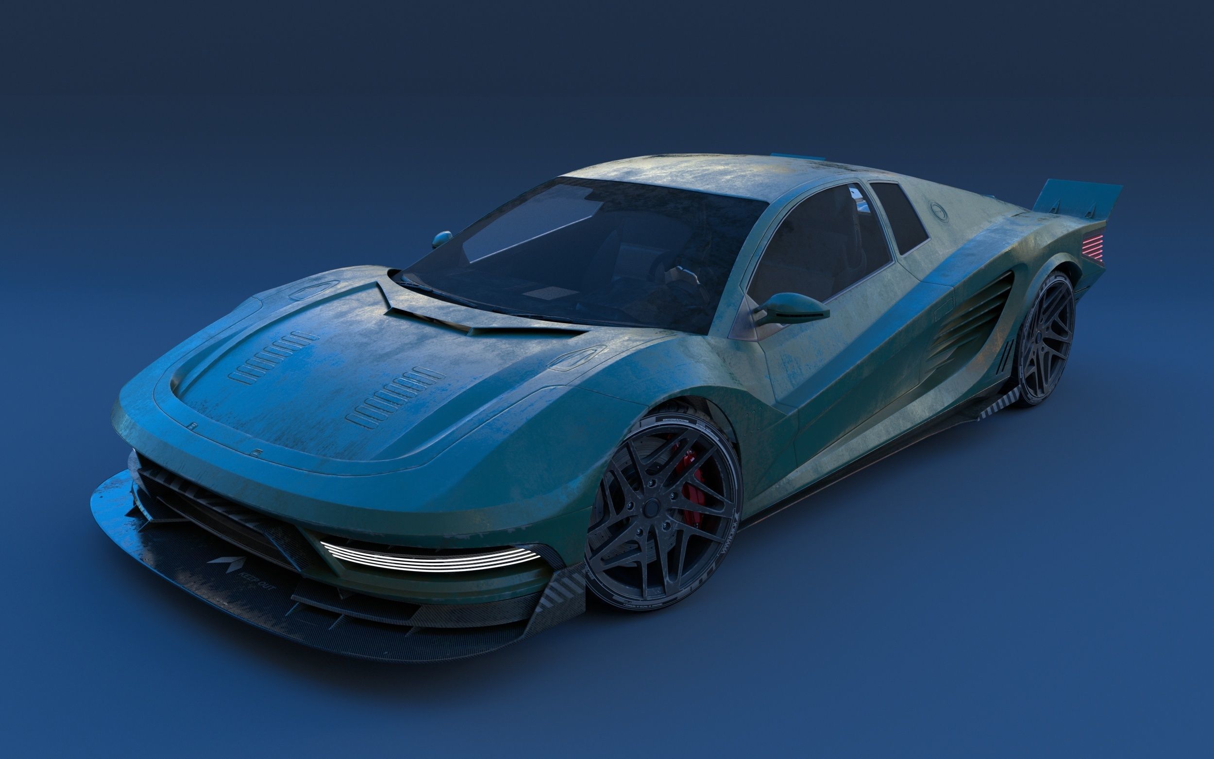 3D model Cyberpunk car concept VR / AR / low-poly | CGTrader