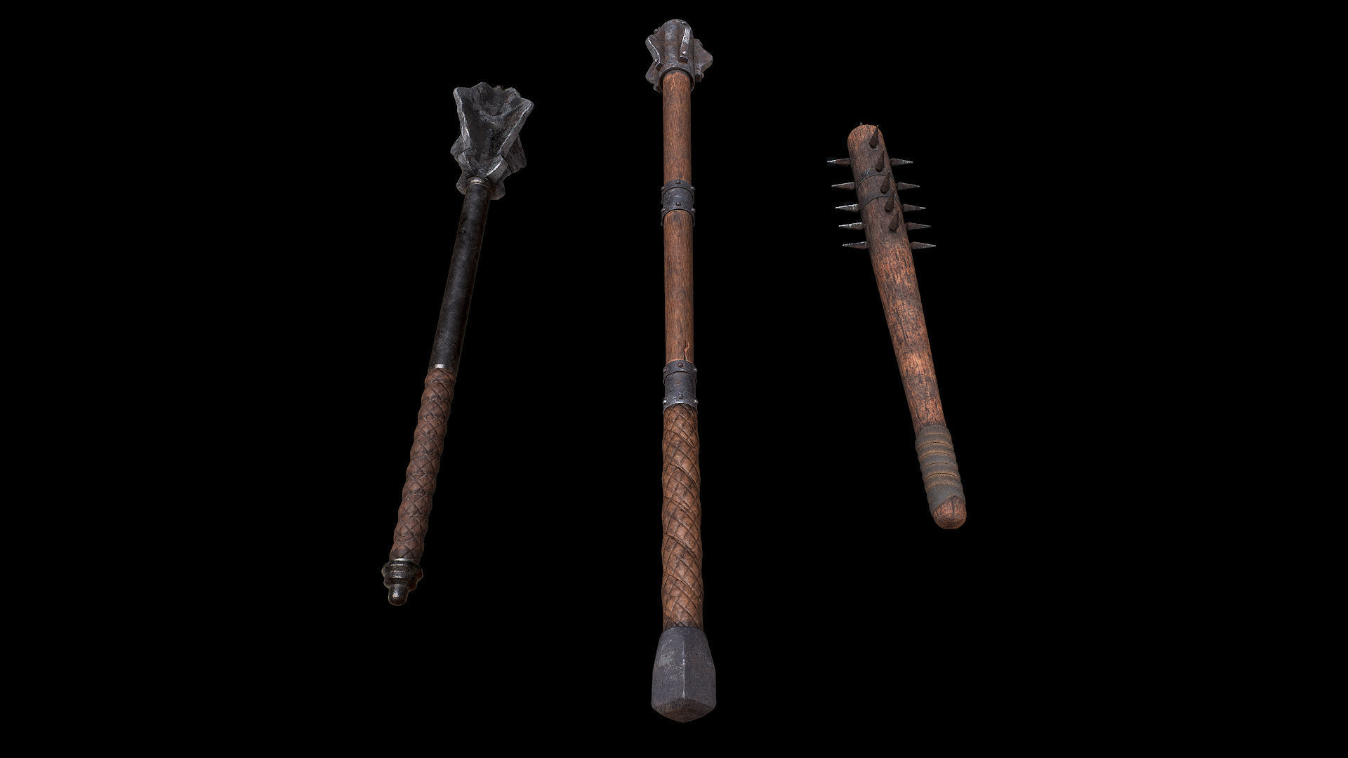3D model Mazze medievali VR / AR / low-poly | CGTrader