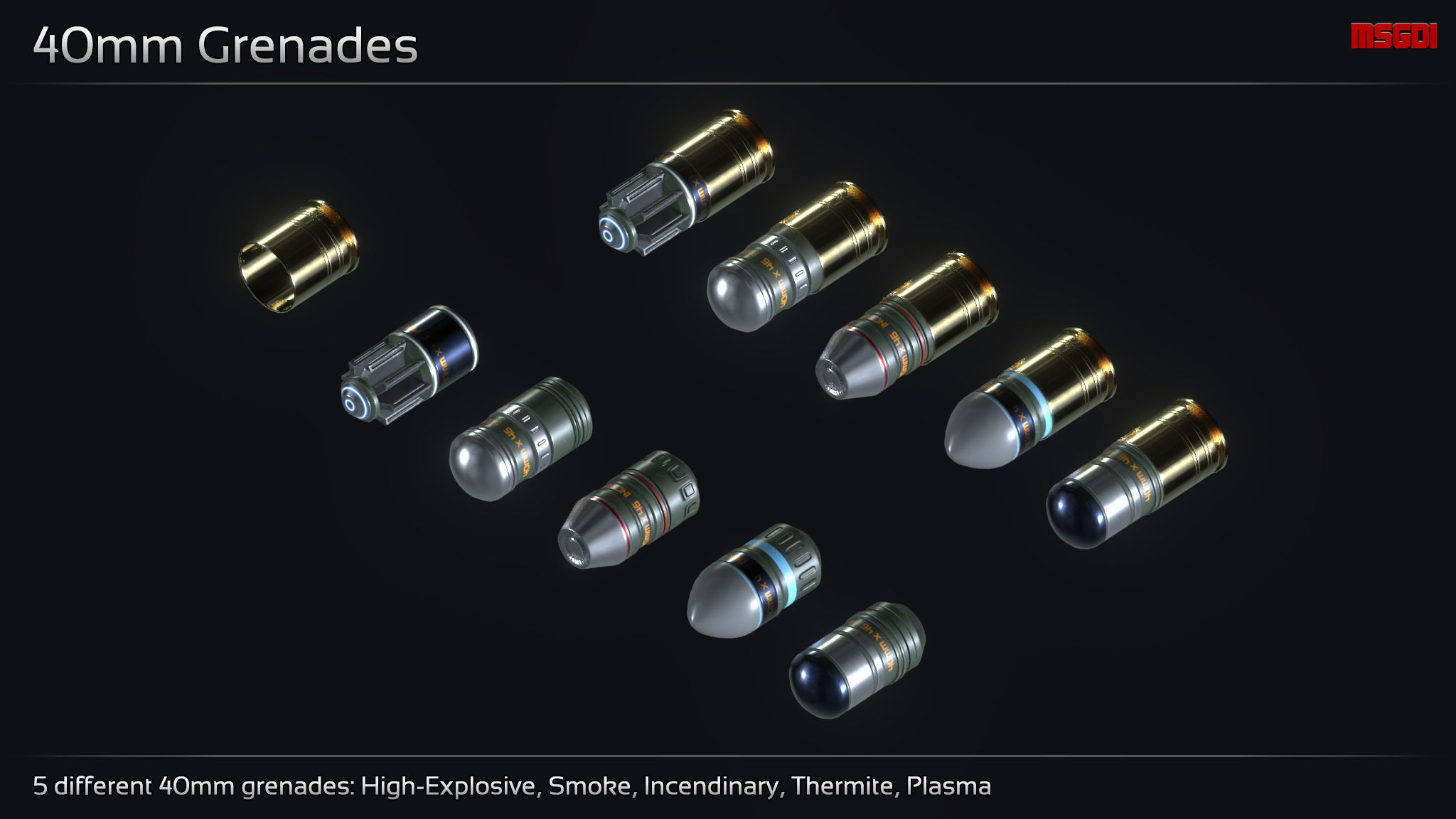 3D model Scifi Grenade Launcher GRL 45 VR / AR / low-poly | CGTrader