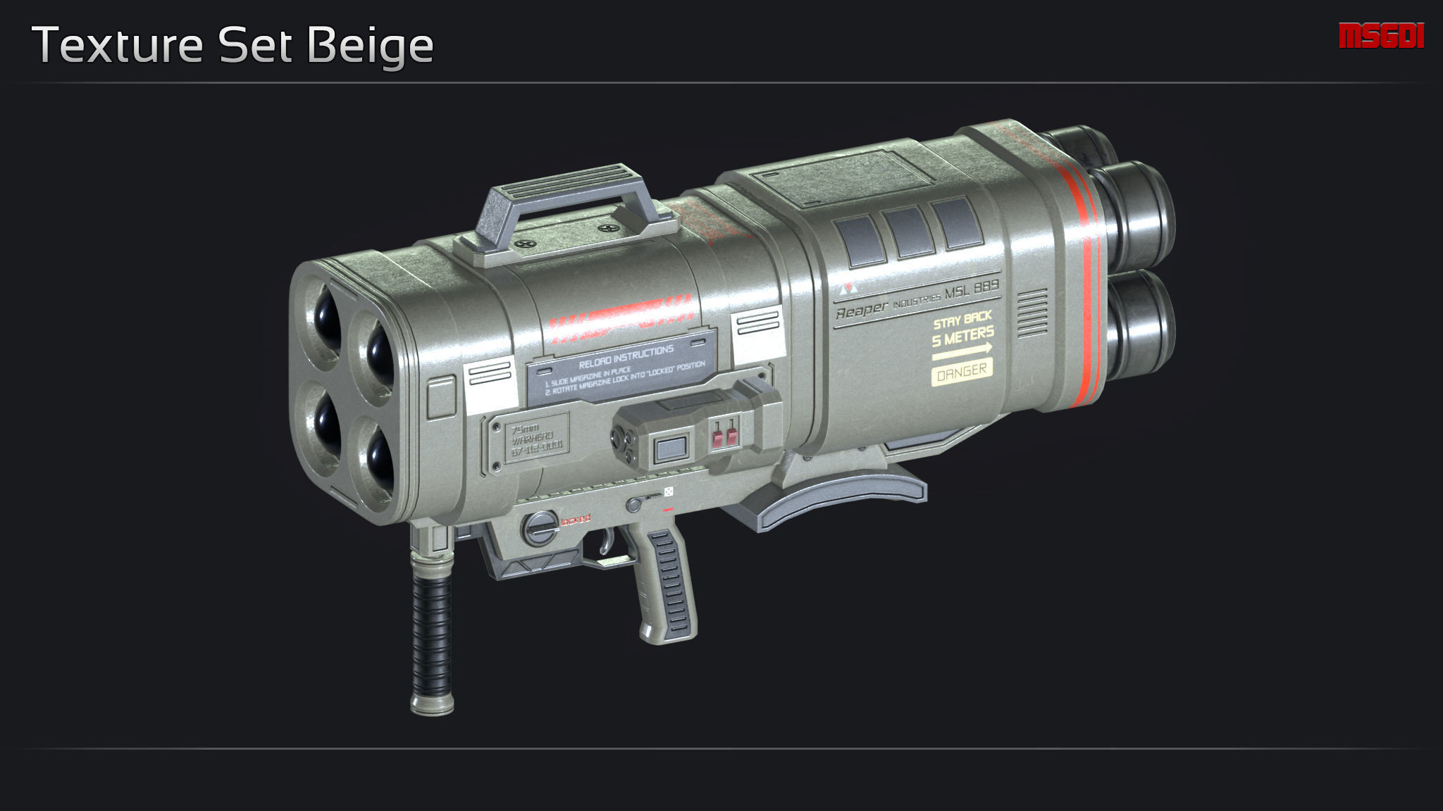 3D model Scifi Missile Launcher MSL 889 VR / AR / low-poly | CGTrader