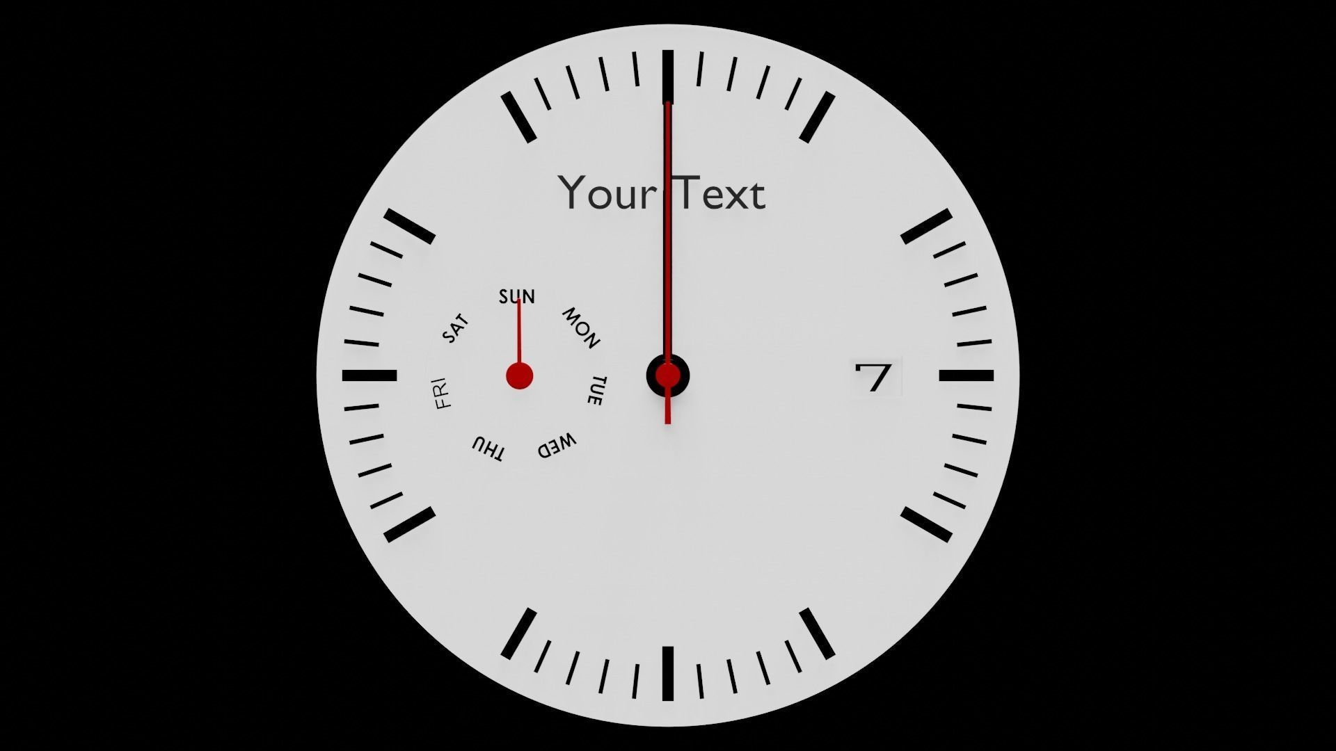 Watch dial free 3D model | CGTrader