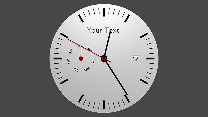 Watch dial free 3D model | CGTrader