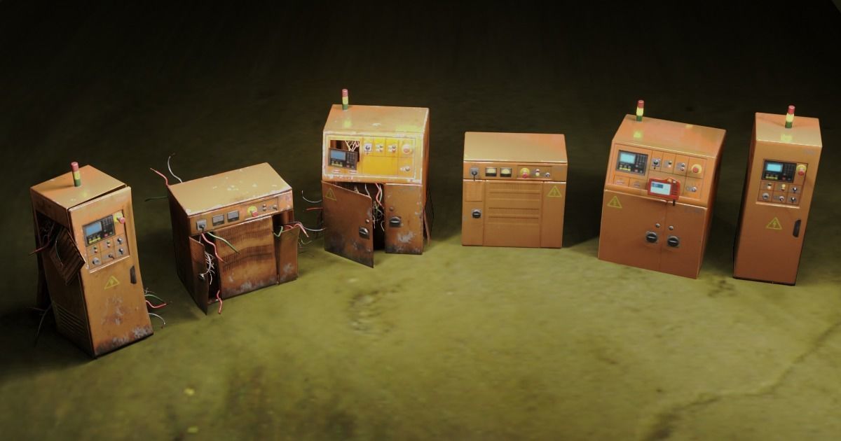 Control block pack 3D model | CGTrader