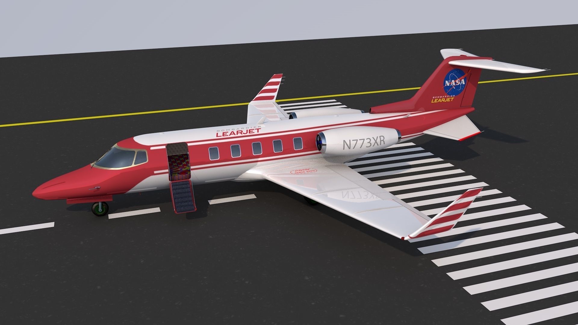 plane lear jet 3D model animated | CGTrader