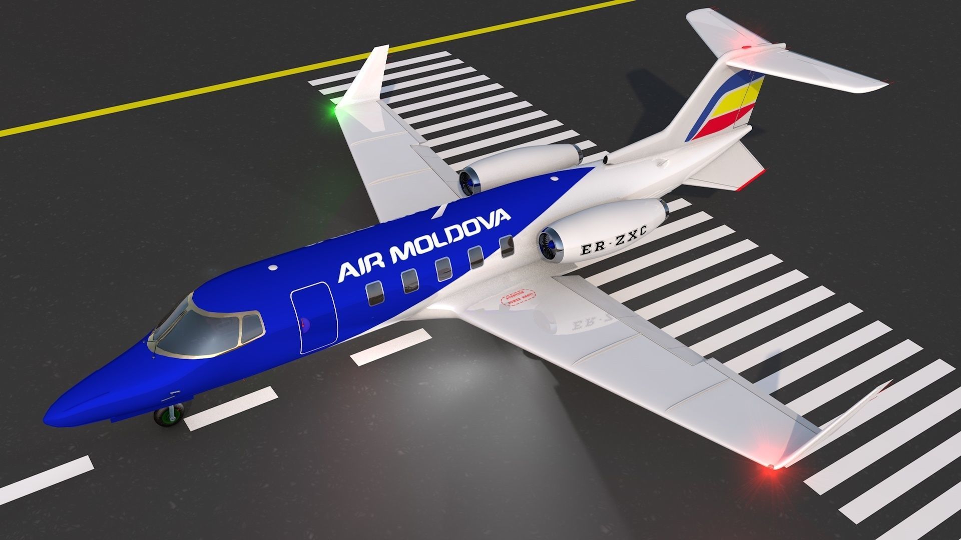 plane lear jet 3D model animated | CGTrader