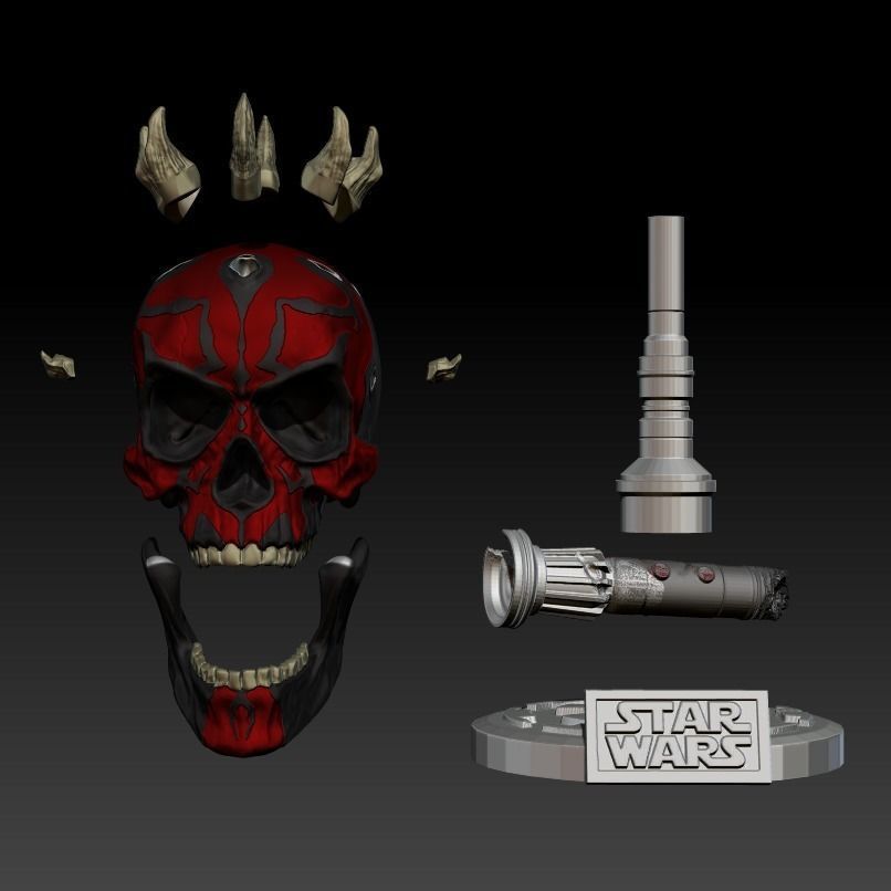 DARTH MAUL SKULL 3D model 3D printable | CGTrader