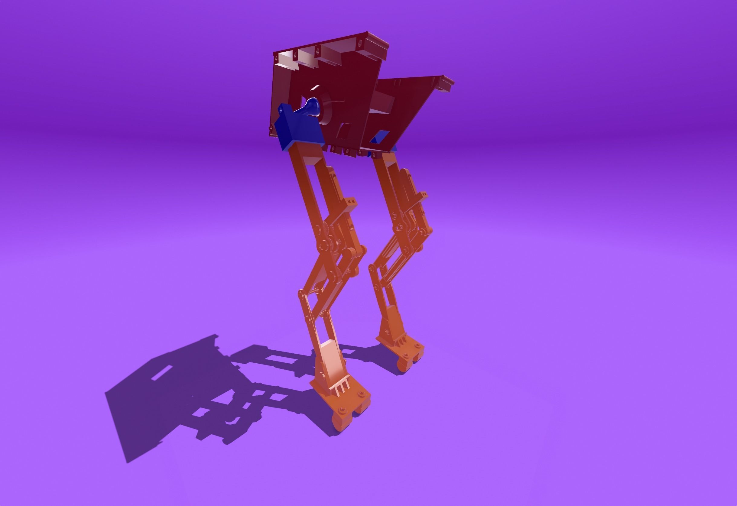 XTI PASSIVE DYNAMIC ROBOT WALKER 3D model 3D printable | CGTrader