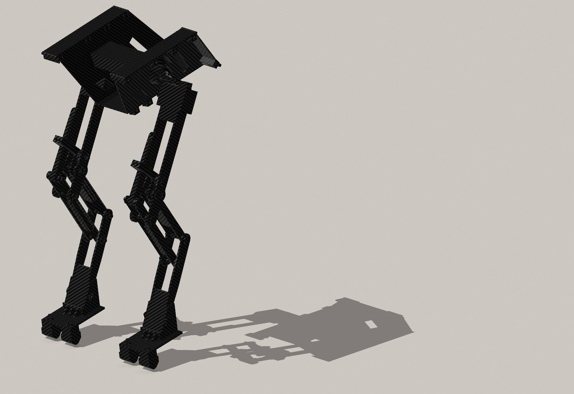 XTI PASSIVE DYNAMIC ROBOT WALKER 3D model 3D printable | CGTrader