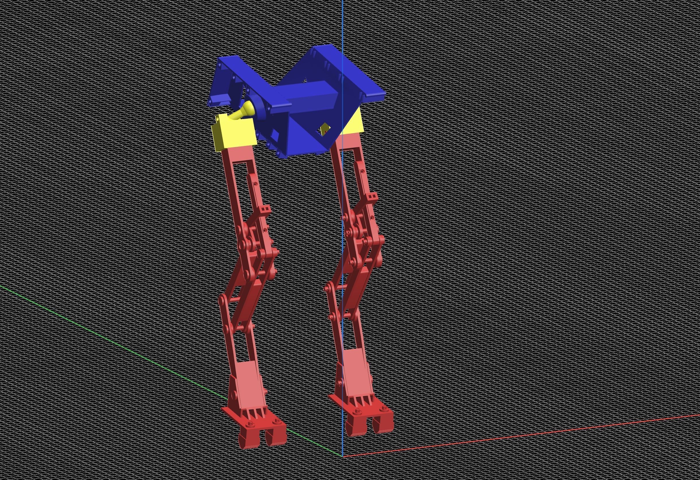 XTI PASSIVE DYNAMIC ROBOT WALKER 3D model 3D printable | CGTrader