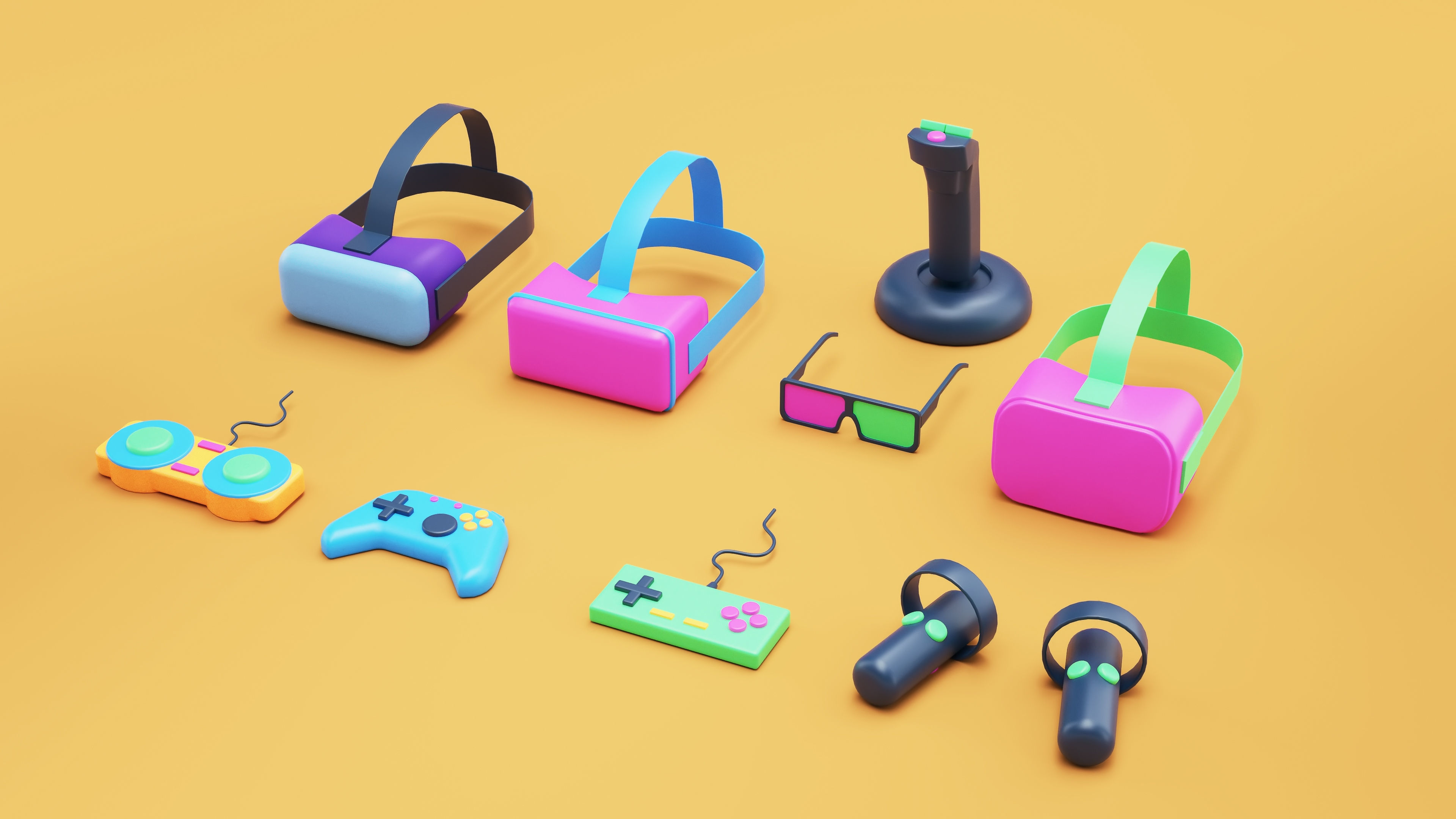 Games Equipment Cartoon Simple 3D Style 3D model | CGTrader