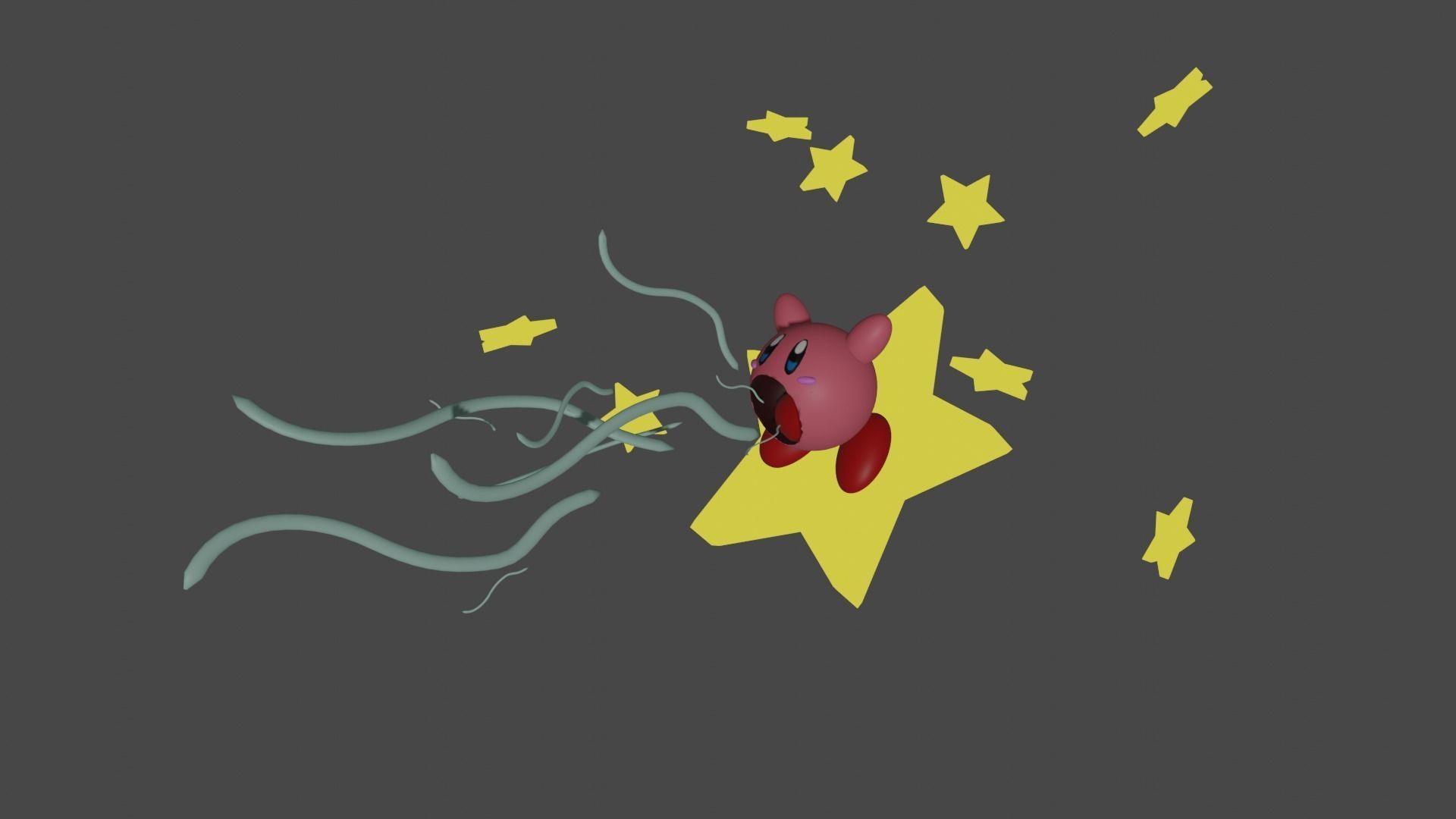 3D model Kirby Inhale VR / AR / low-poly | CGTrader