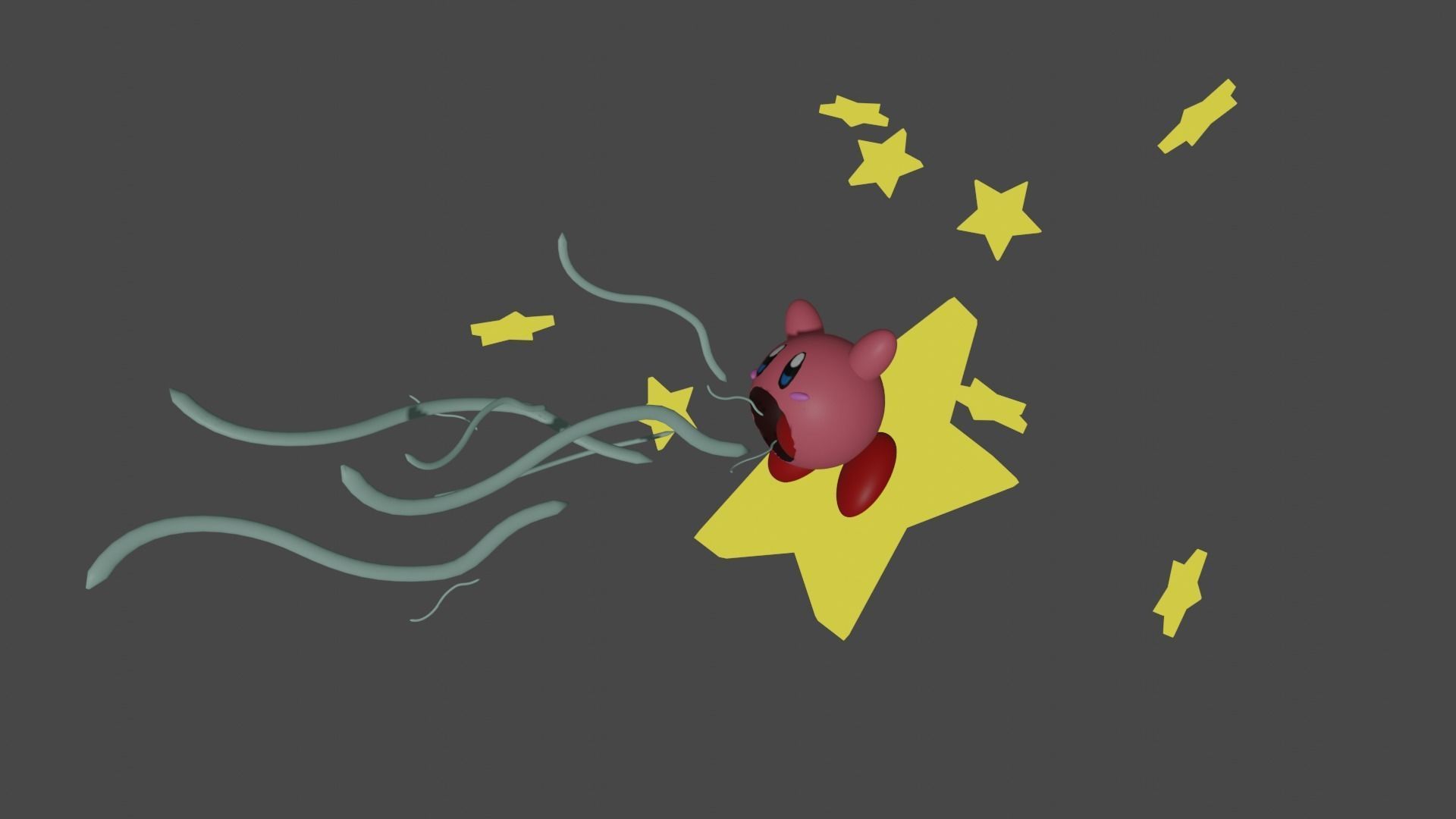 3D model Kirby Inhale VR / AR / low-poly | CGTrader