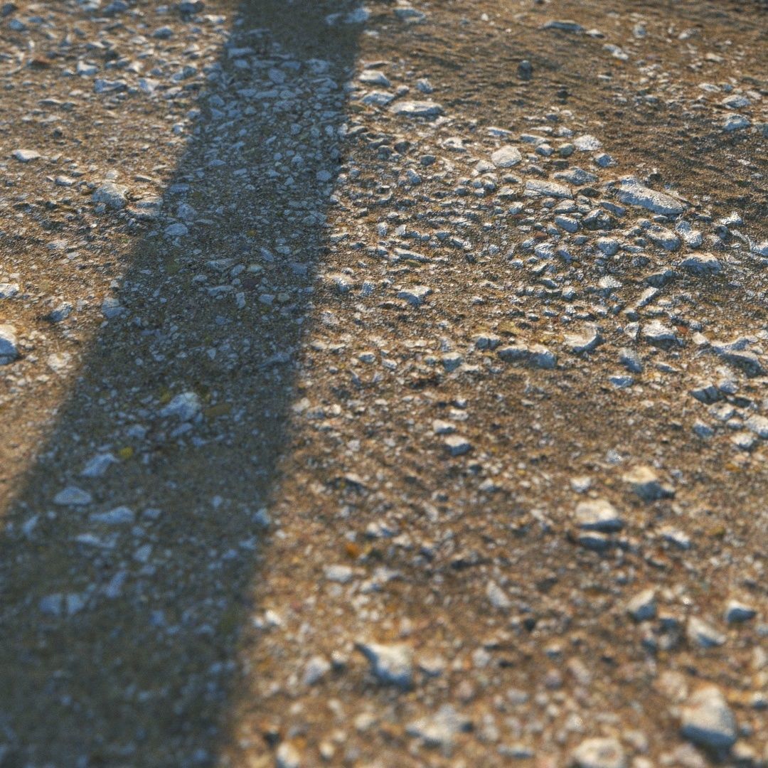 3D model Summer dirt road 25 meters VR / AR / low-poly | CGTrader