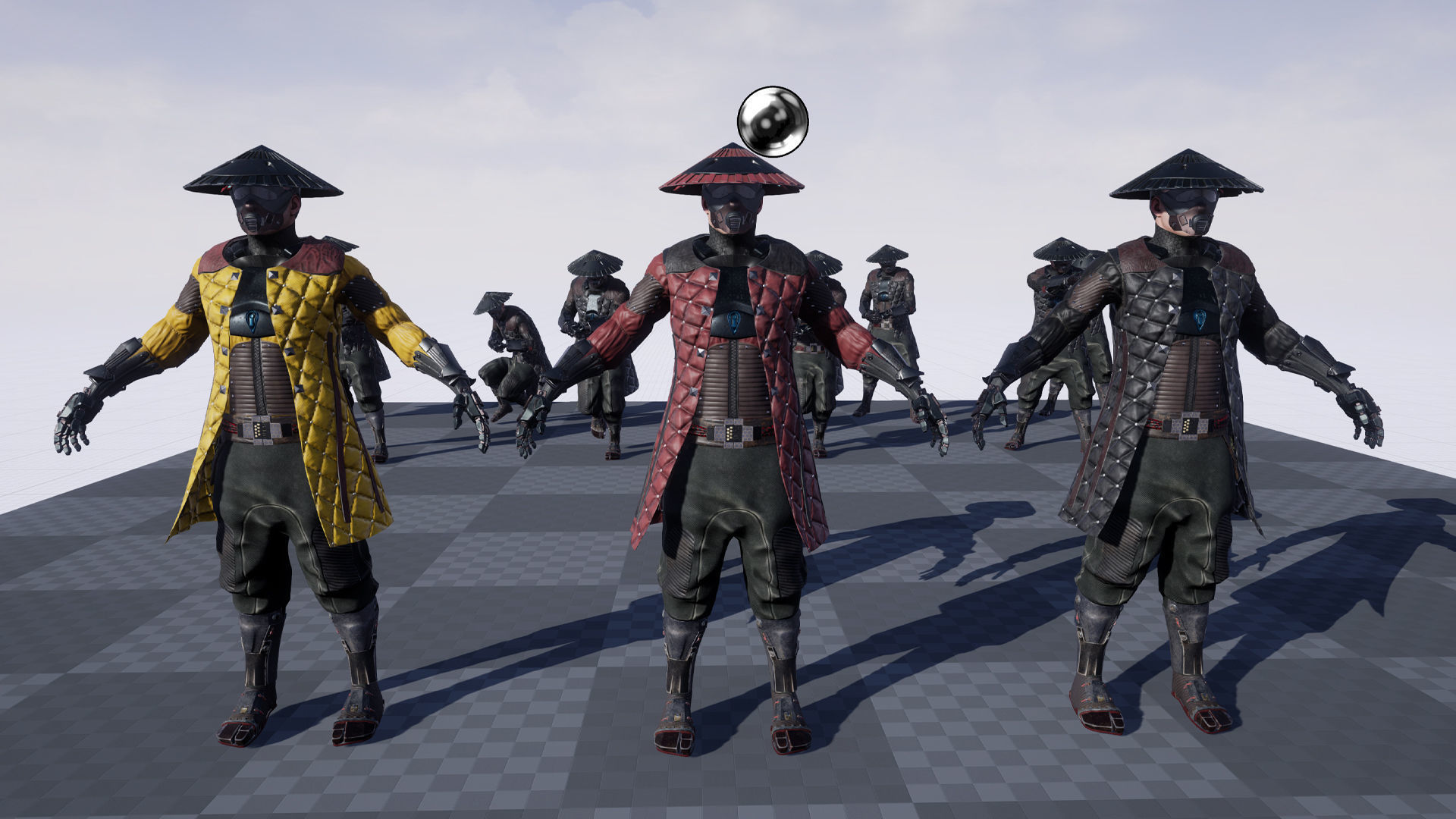 3D model Cyber samurai 2 VR / AR / low-poly rigged animated | CGTrader