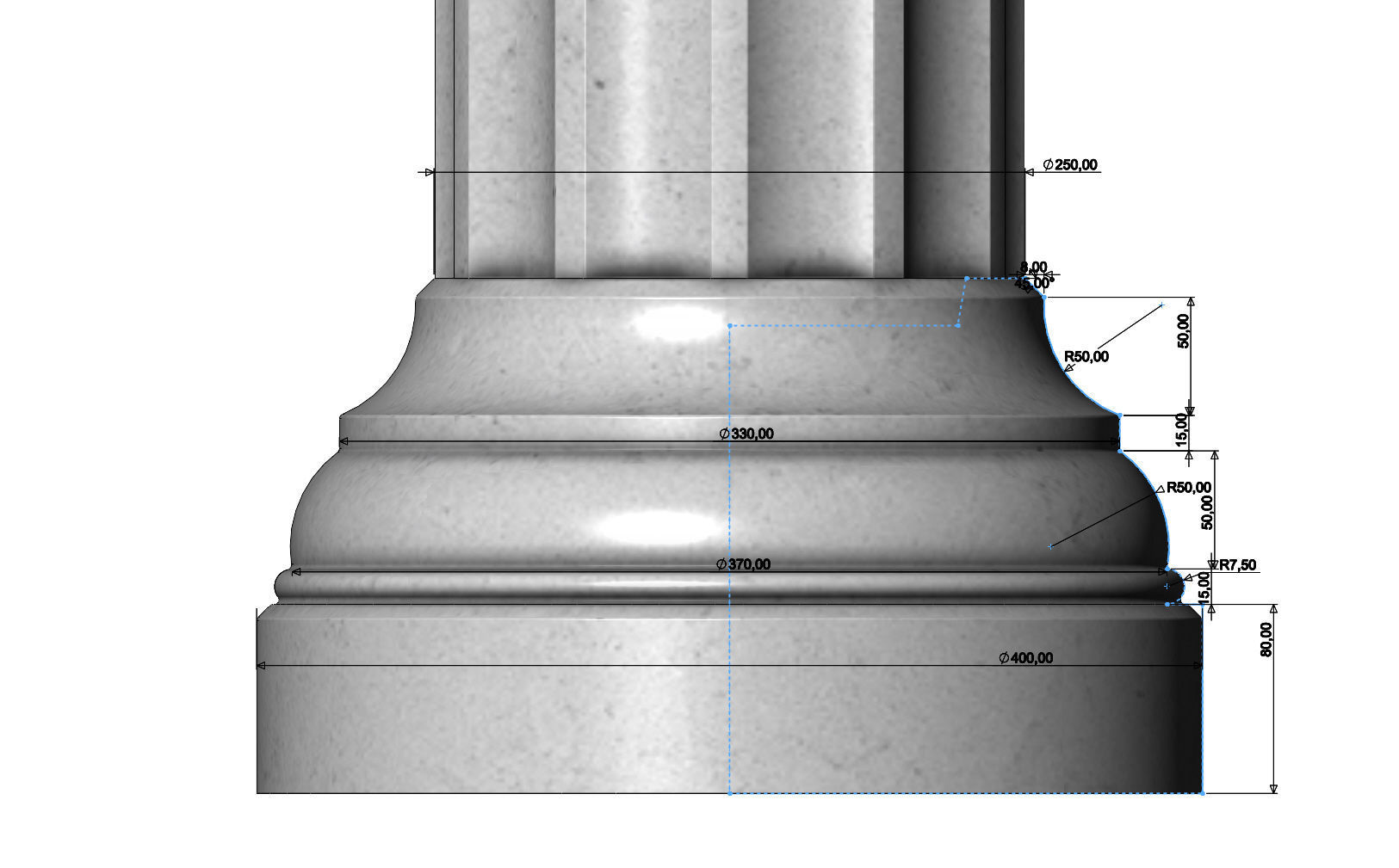 Classical plaster or wood column 3D model 3D printable | CGTrader
