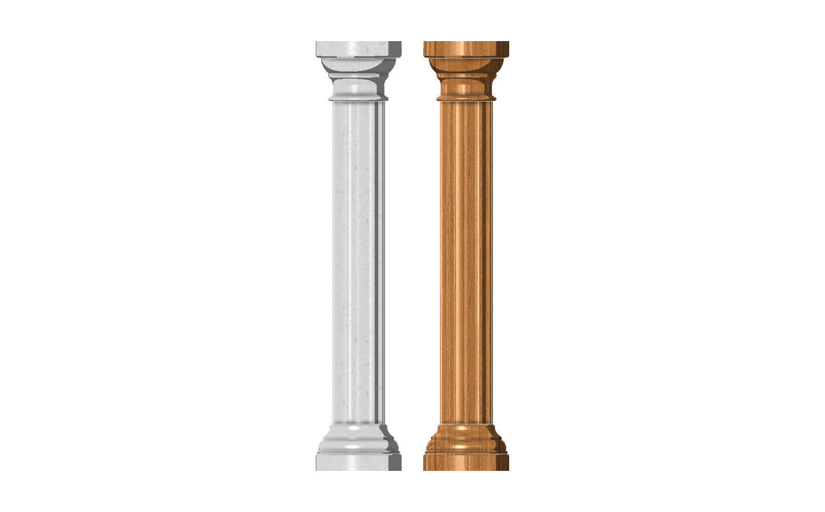 Classical plaster or wood column 3D model 3D printable | CGTrader