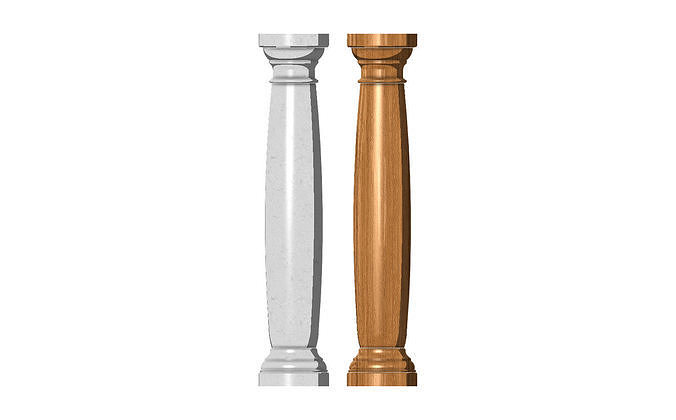 Curved classical column 3D model 3D printable | CGTrader