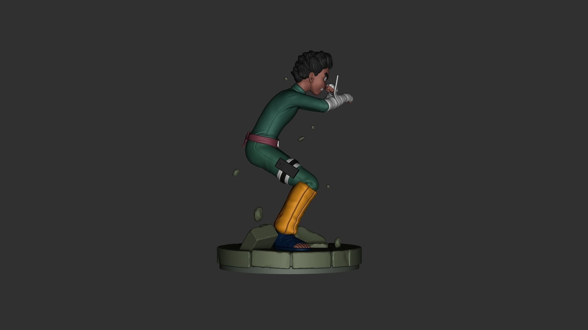Rock Lee 3D model 3D printable | CGTrader