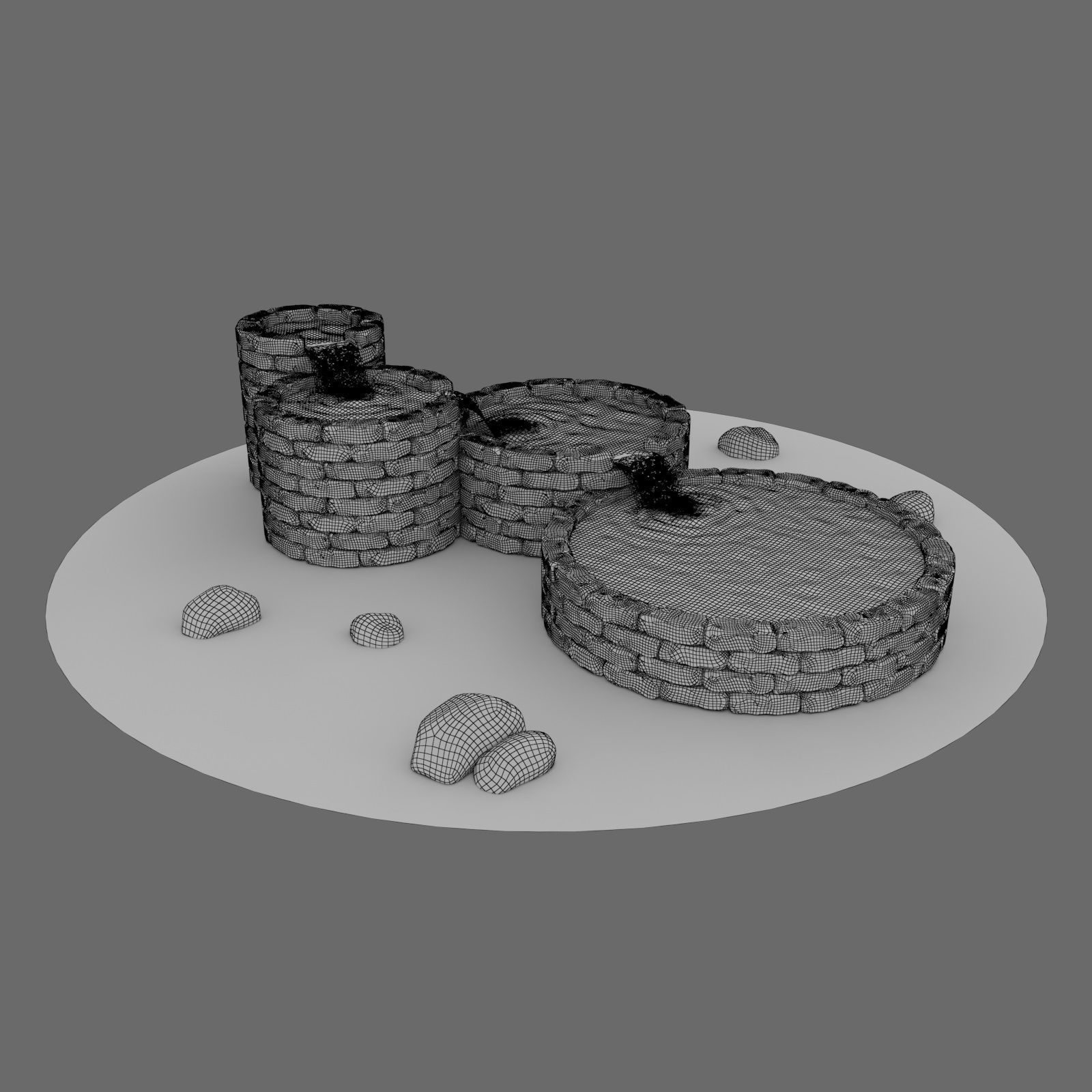 Modern Stone Fountain 3D model | CGTrader