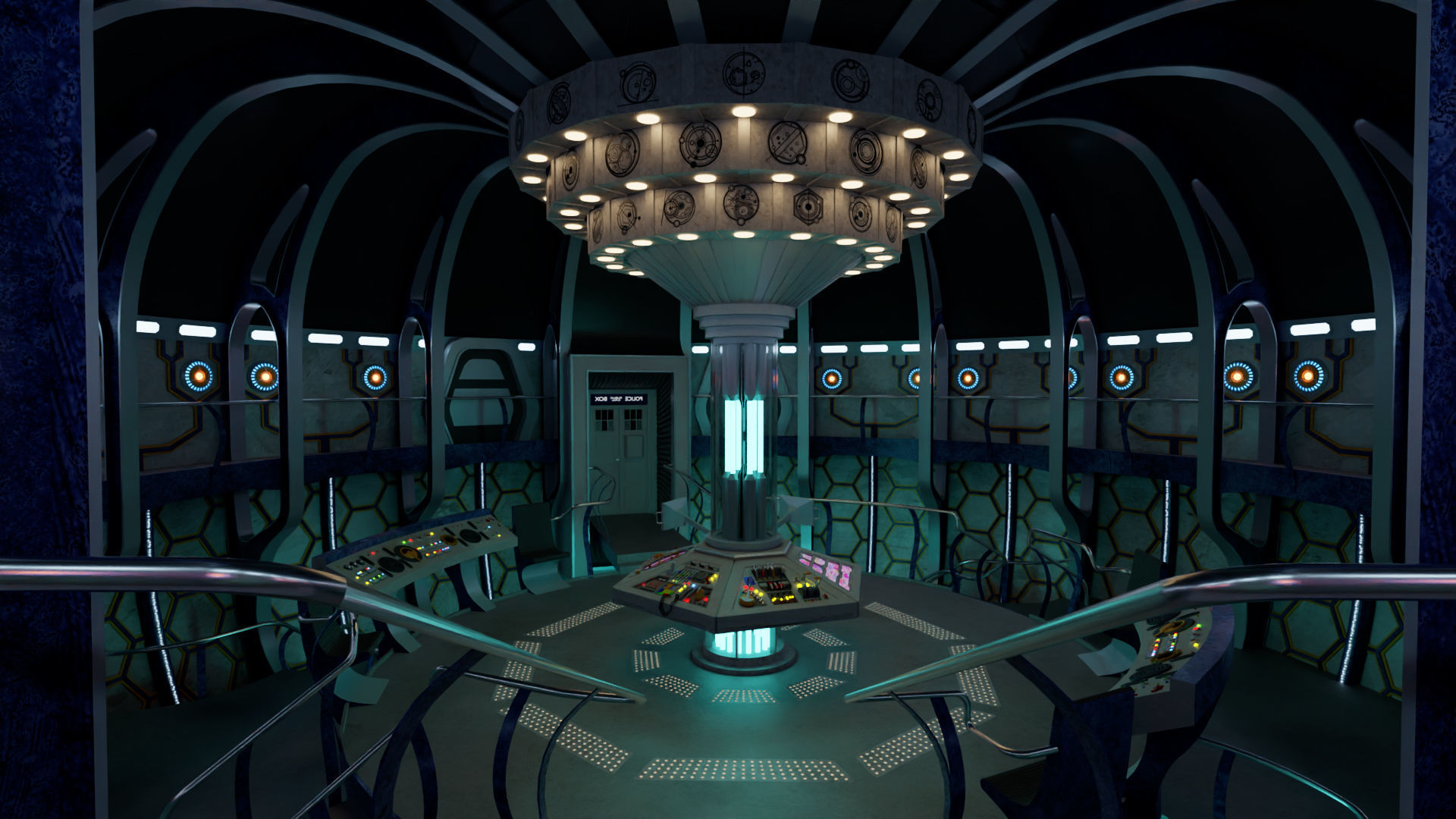 TARDIS - Exterior AND Interior - Smith and Capaldi Design 3D model ...