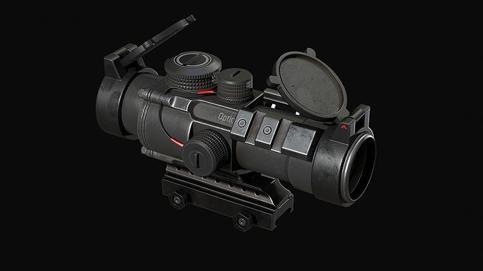 3D model Scope 4X Vortex Spitfire VR / AR / low-poly | CGTrader