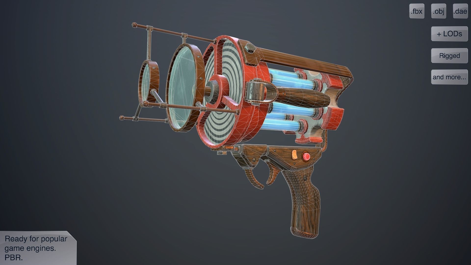 3D model Retro laser pistol VR / AR / low-poly rigged | CGTrader