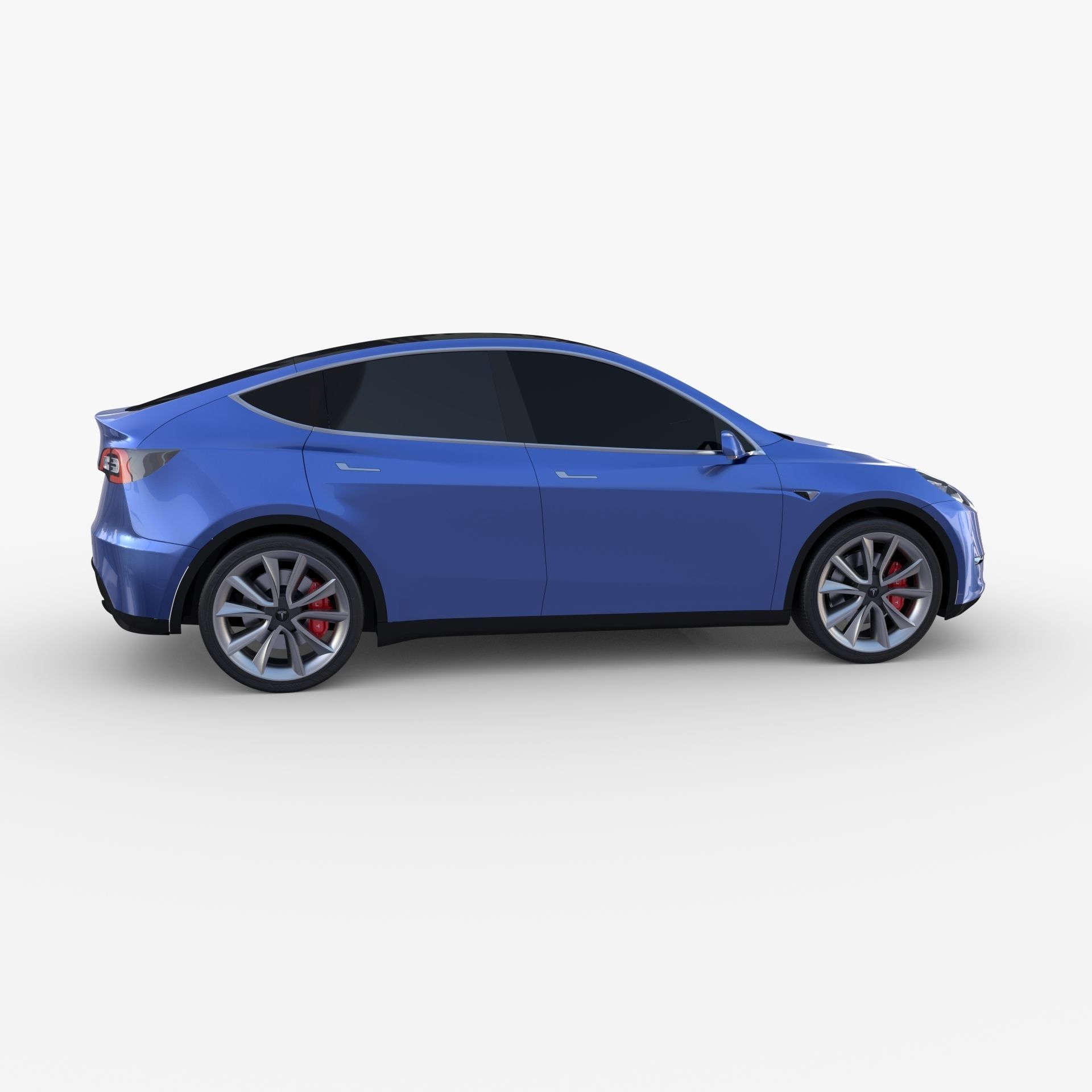 Tesla Model Y Blue 3D model | CGTrader