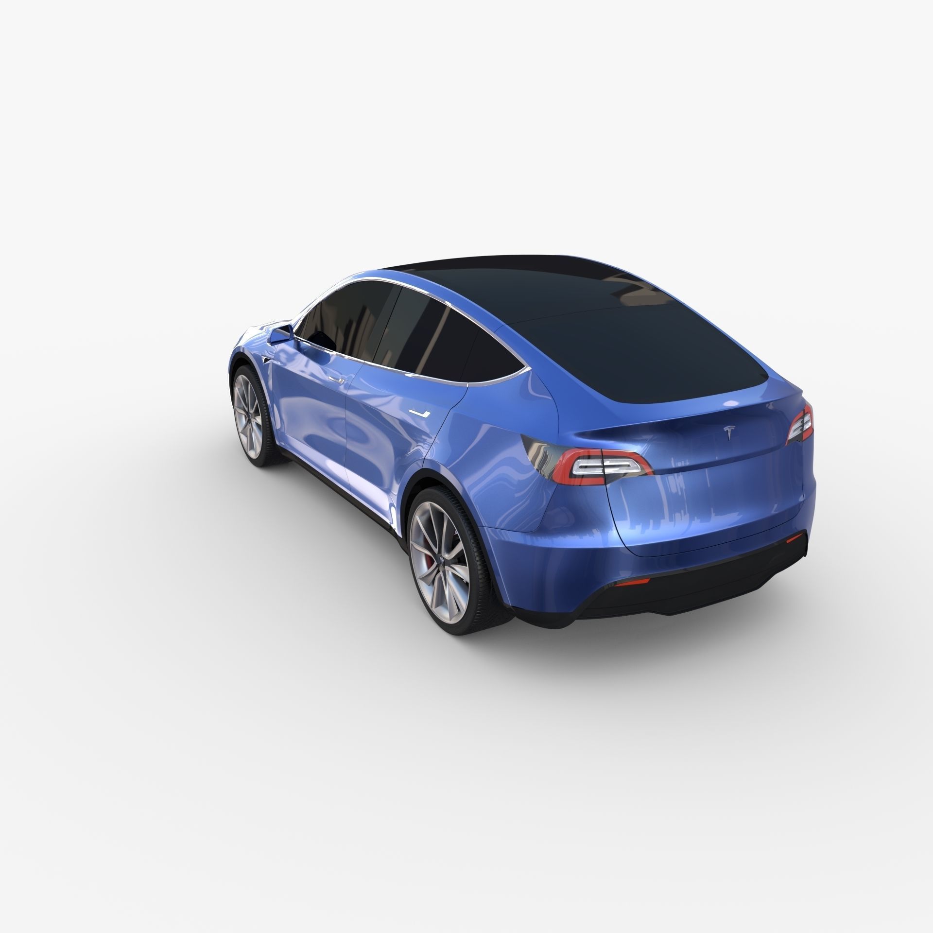 Tesla Model Y Blue 3D model | CGTrader