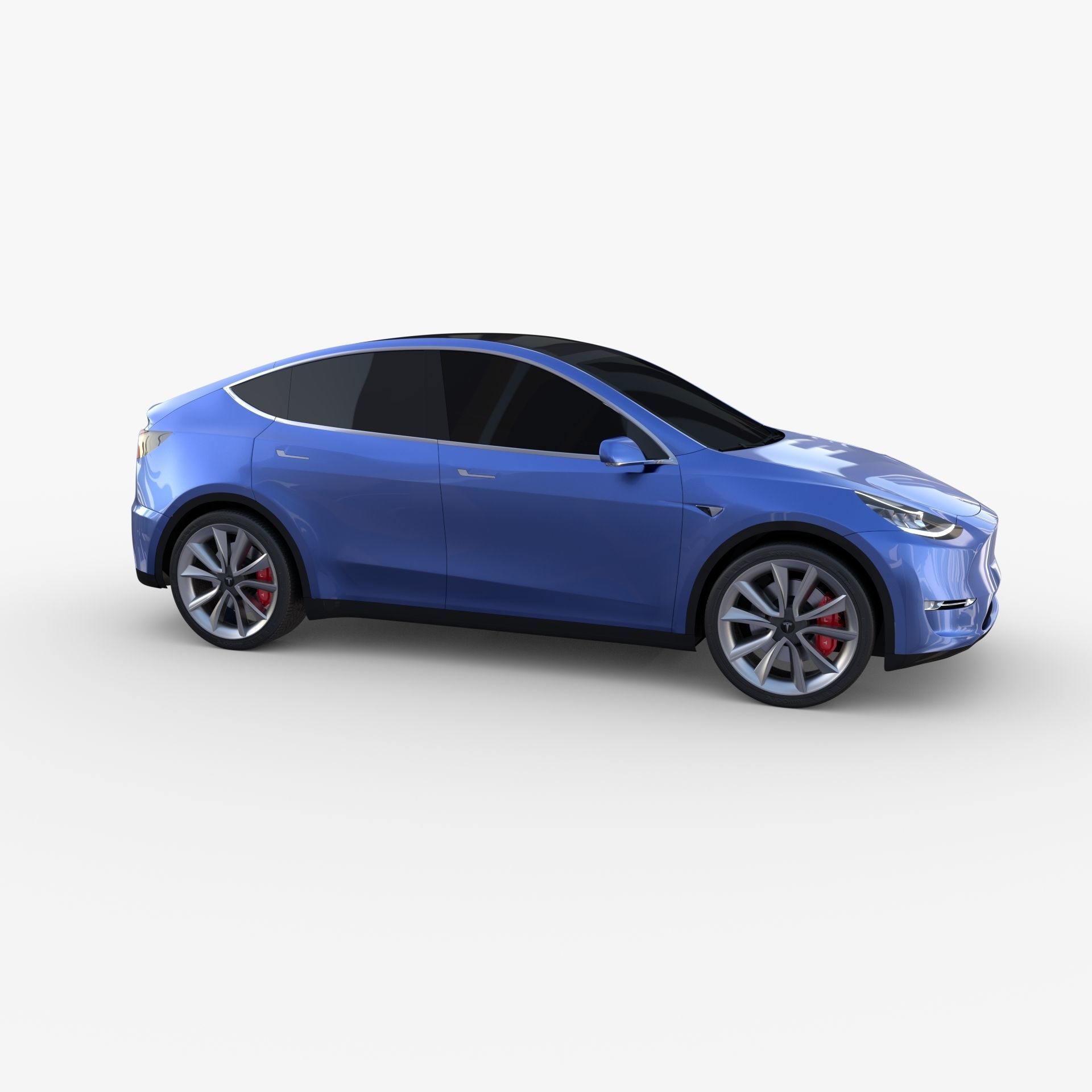 Tesla Model Y Blue 3D model | CGTrader