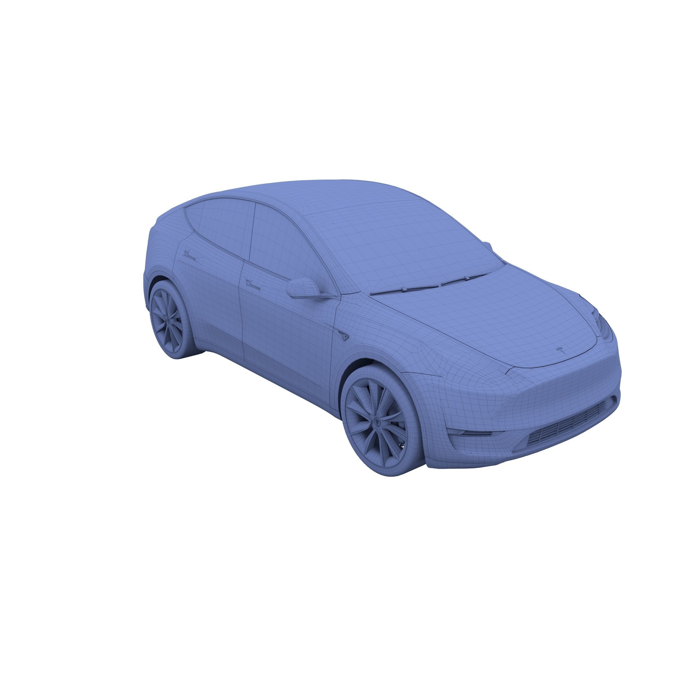 Tesla Model Y Blue 3D model | CGTrader
