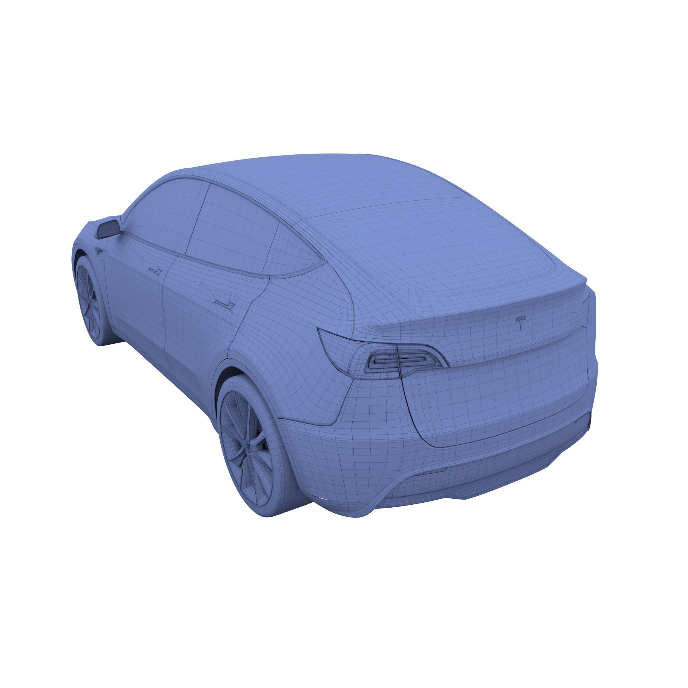 Tesla Model Y Blue 3D model | CGTrader