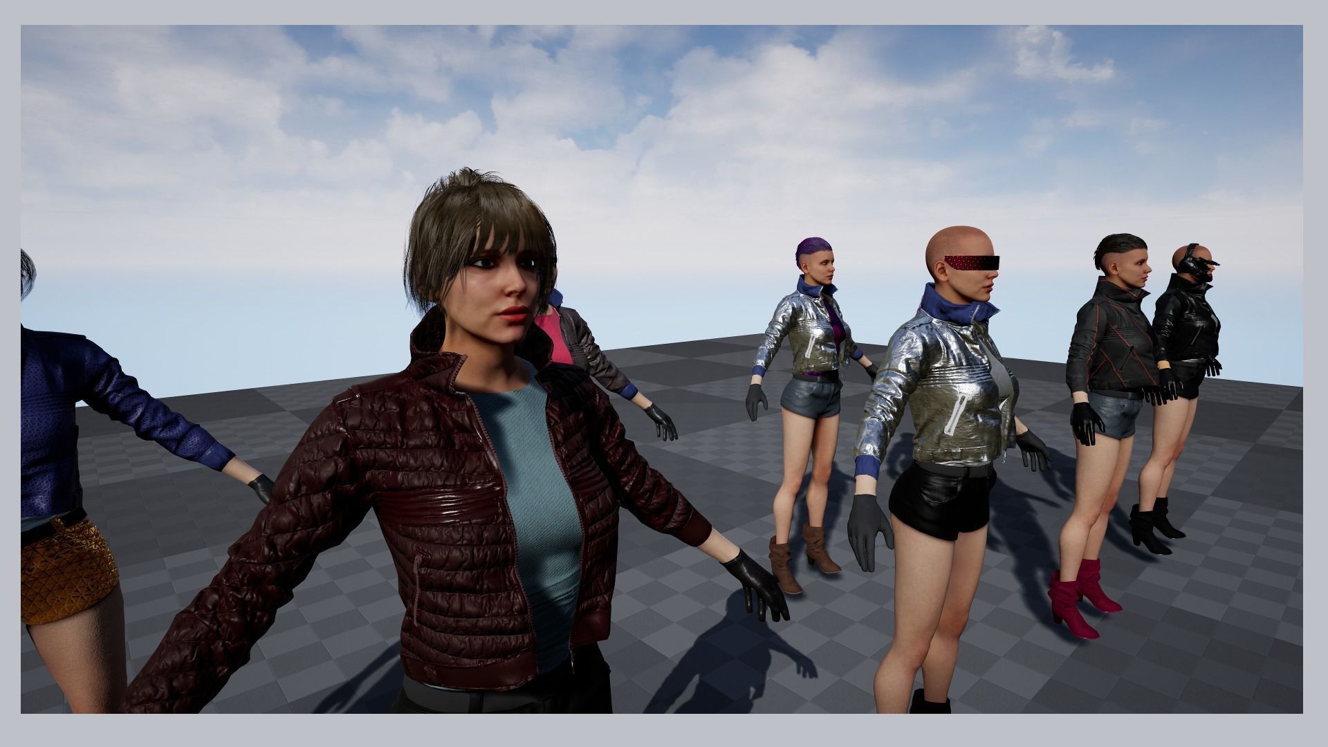 3D model cyberpunk female a1 UNREAL ENGINE 4 22 VR / AR / low-poly | CGTrader