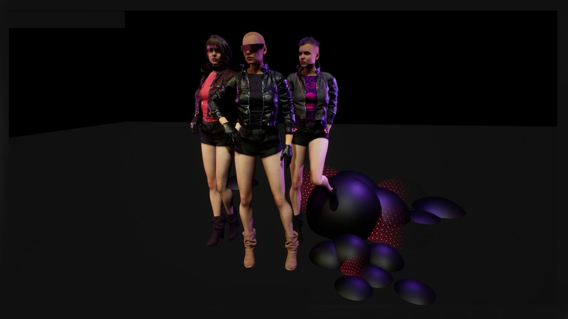 3D model cyberpunk female a1 UNREAL ENGINE 4 22 VR / AR / low-poly | CGTrader