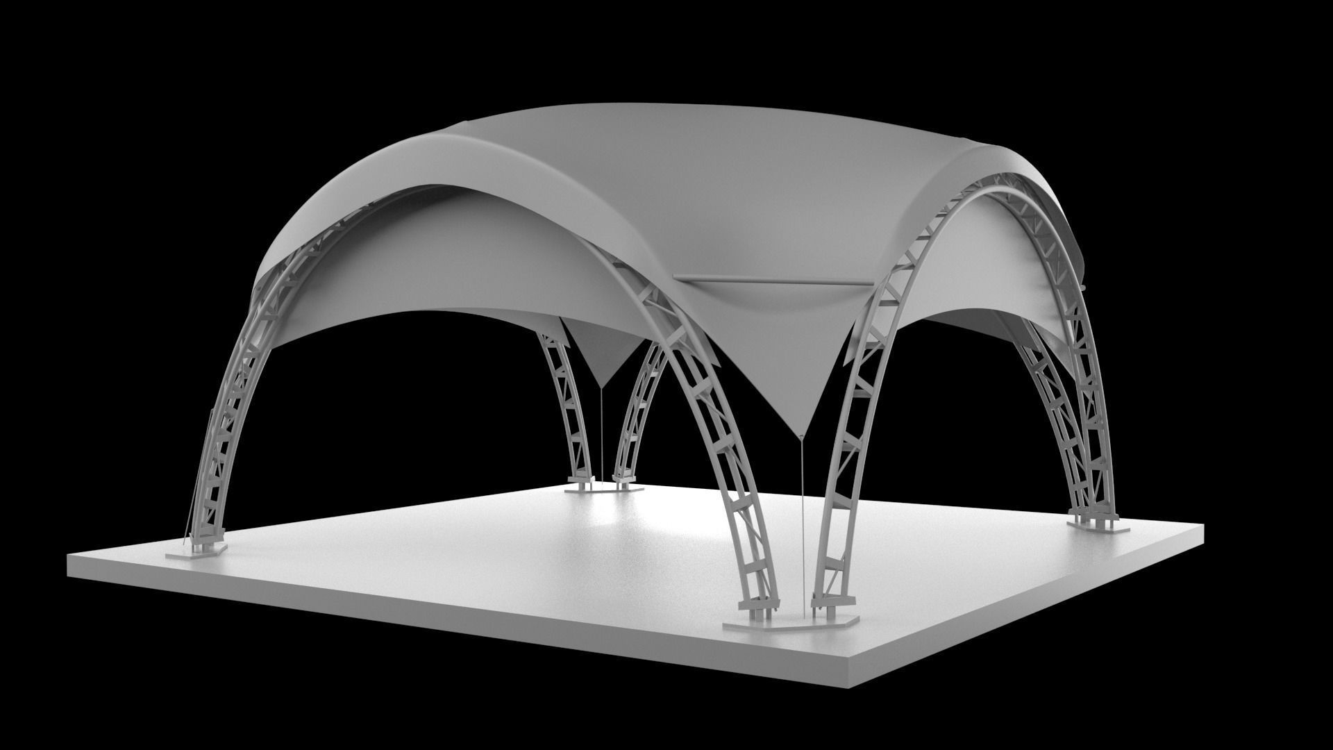 Marketing Arc fair tent 3D model | CGTrader
