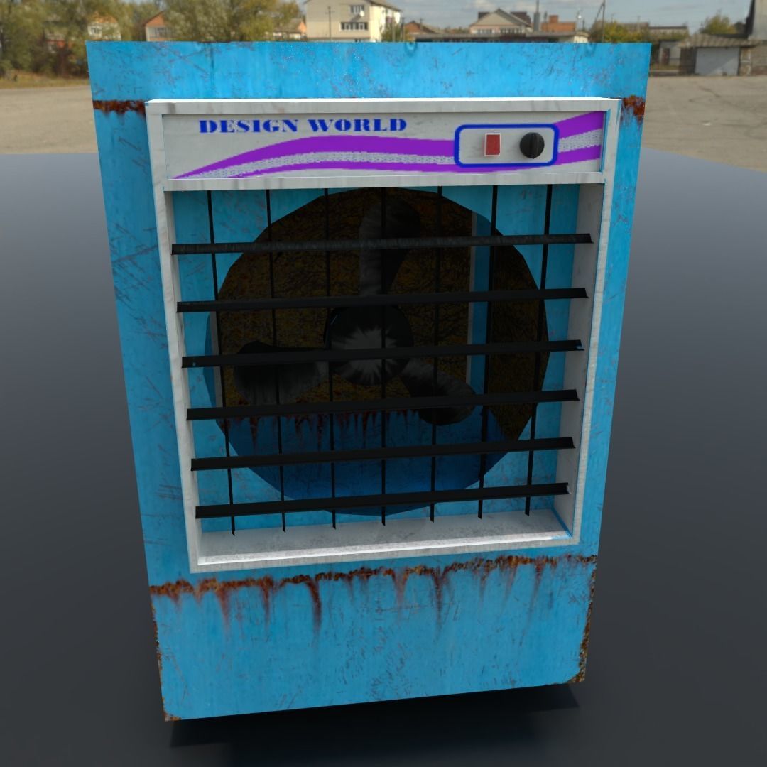 Old rusted cooler 3D model | CGTrader