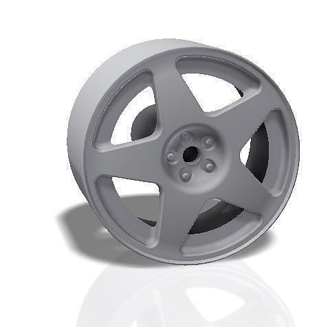 5 spokes rim - print model 3D model 3D printable | CGTrader