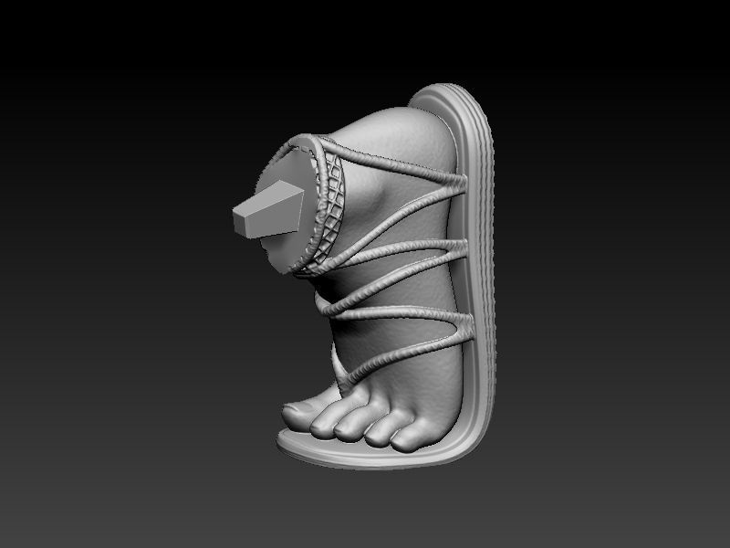 Oola slave crouching 3D model 3D printable | CGTrader