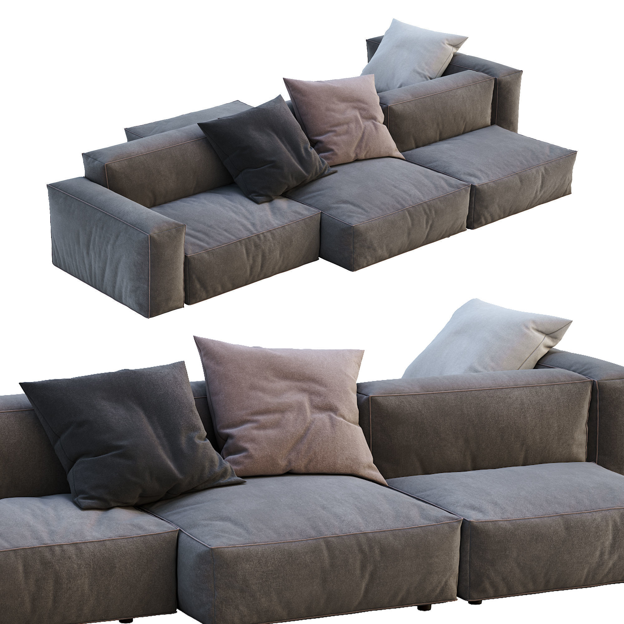flexteam Sofa Reef 3D model | CGTrader