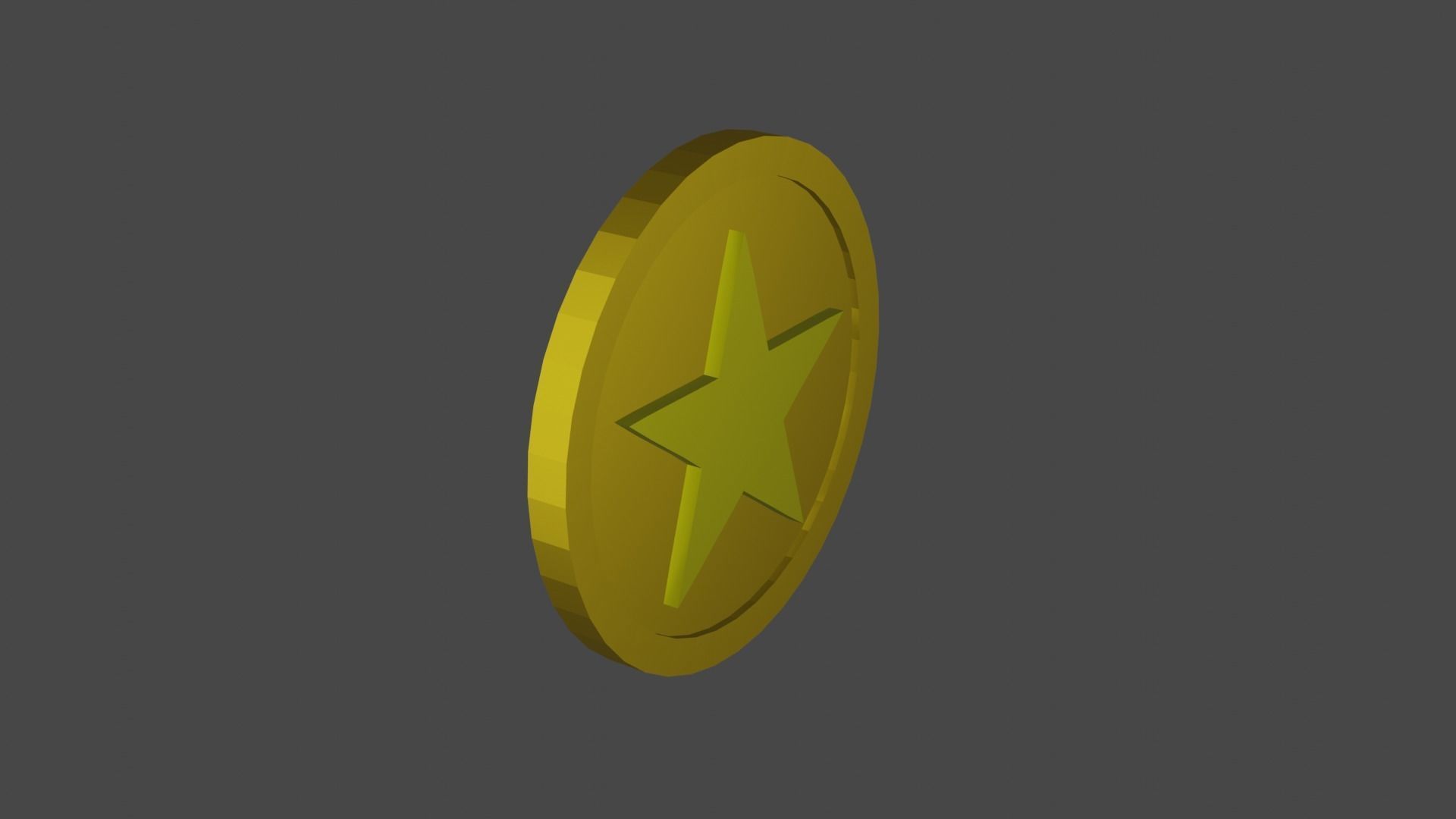 3D model Starcoin gold coin with star VR / AR / low-poly | CGTrader
