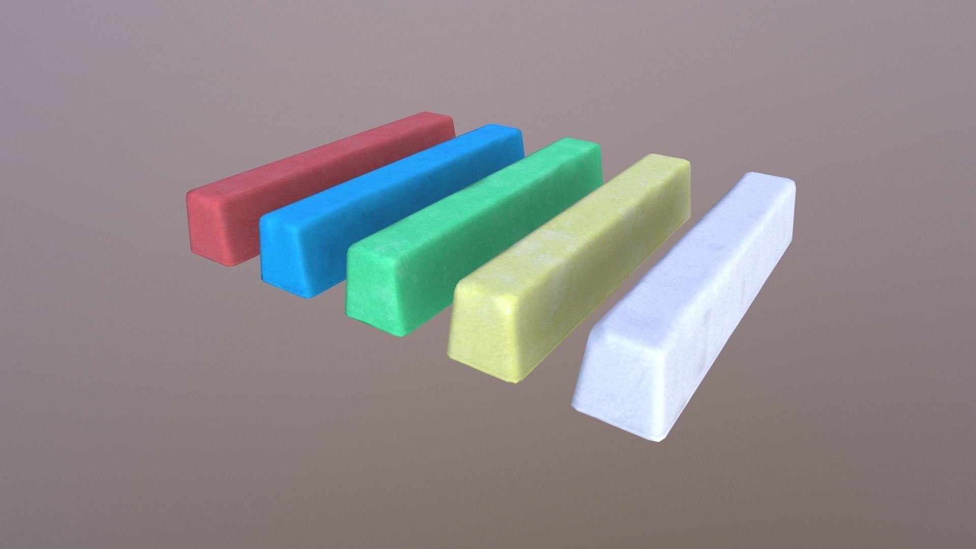 3D model Colored Chalks VR / AR / low-poly | CGTrader