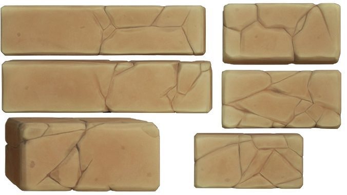 3D model Stylized Cartoon Rock Sand Pack VR / AR / low-poly | CGTrader